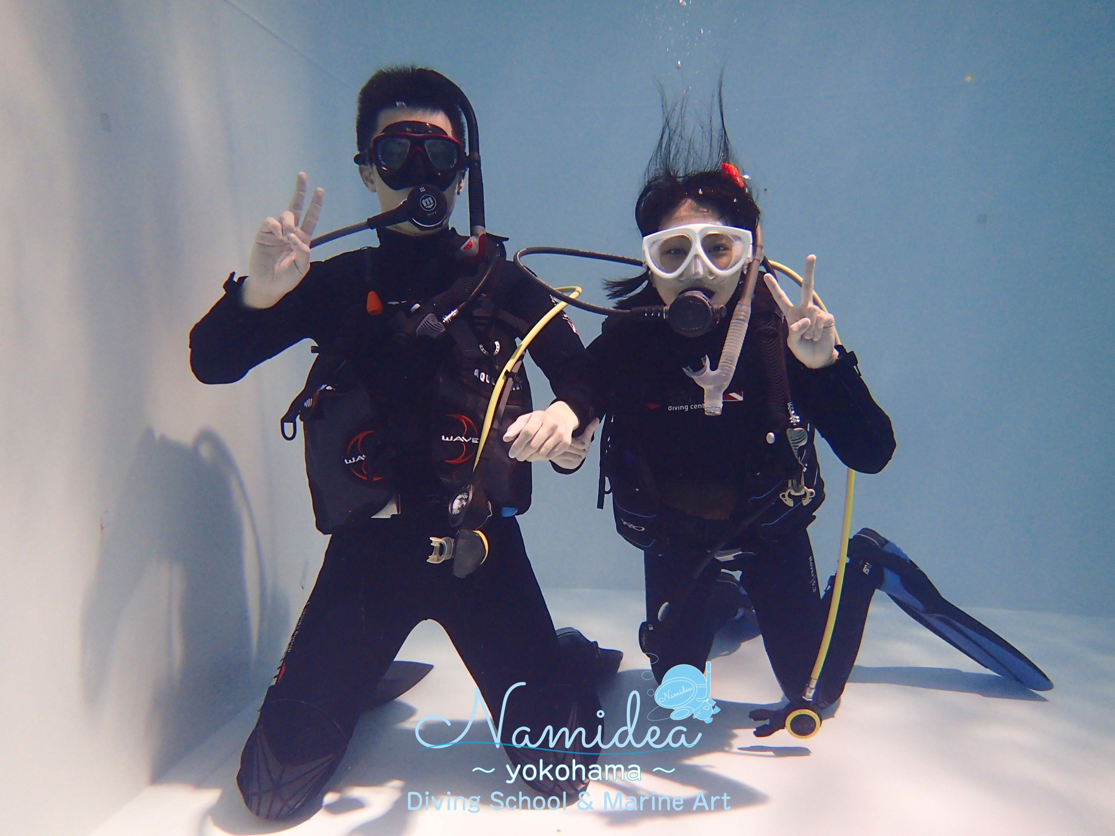 プールでOW（オープンウォーターダイバー）講習とドルフィンスイム練習！ | 横浜のダイビングショップ(スクール) Namidea(ナミディア)